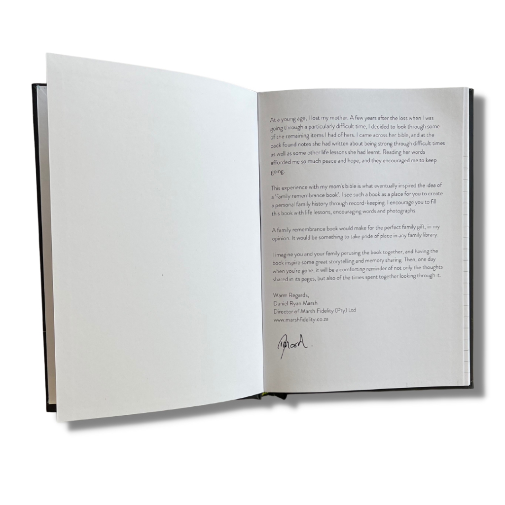 Family Remembrance Book - The Perfect Gift